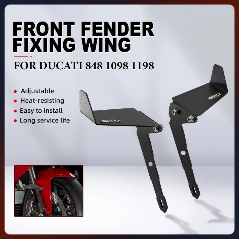 Motorcycle Aluminium Alloy Front Fender Fixed Wings Adjustable ...