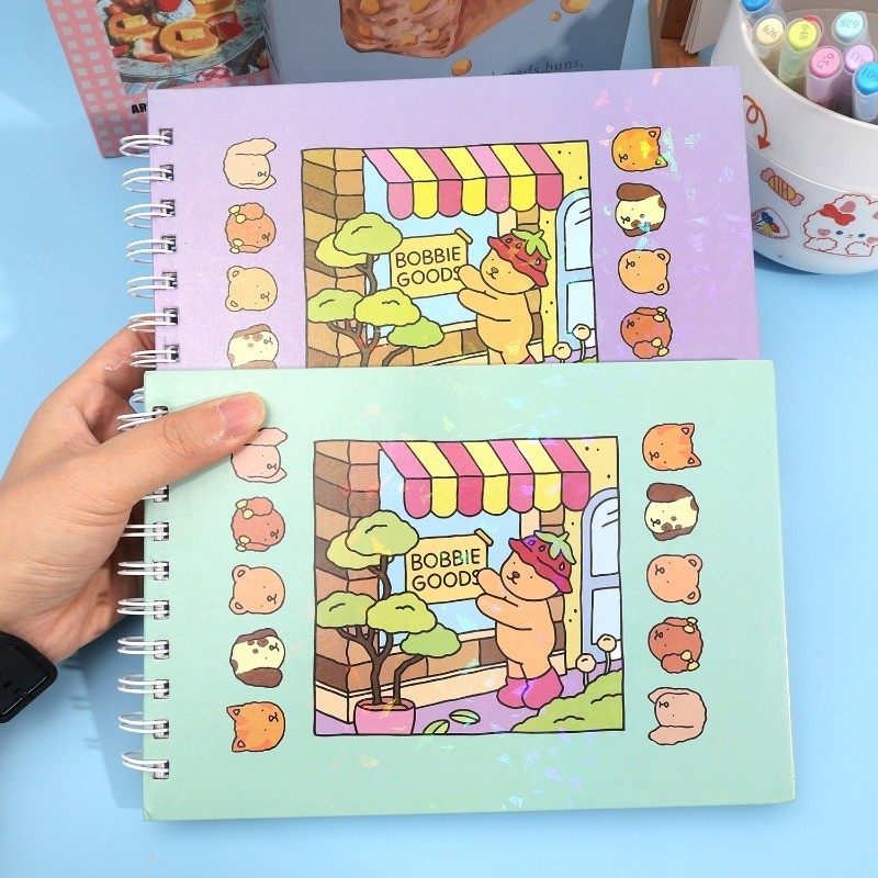 Little Bear Theme Coloring Books - Stress Relief Gift - DIY Drawing ...