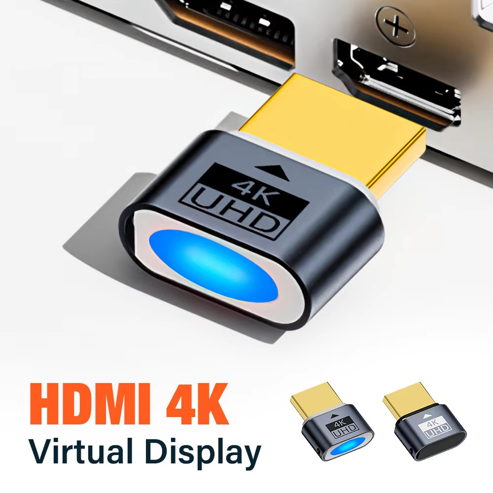 2025 New HDMI-compatible Dummy Plug 4K HDR Virtual Monitor EDID ...