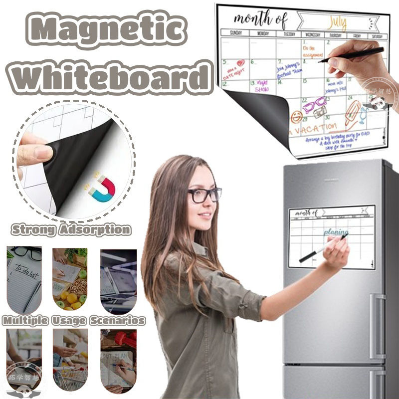Magnetic Whiteboard Magnetic Calendar Monthly Weekly Planner Whiteboard ...