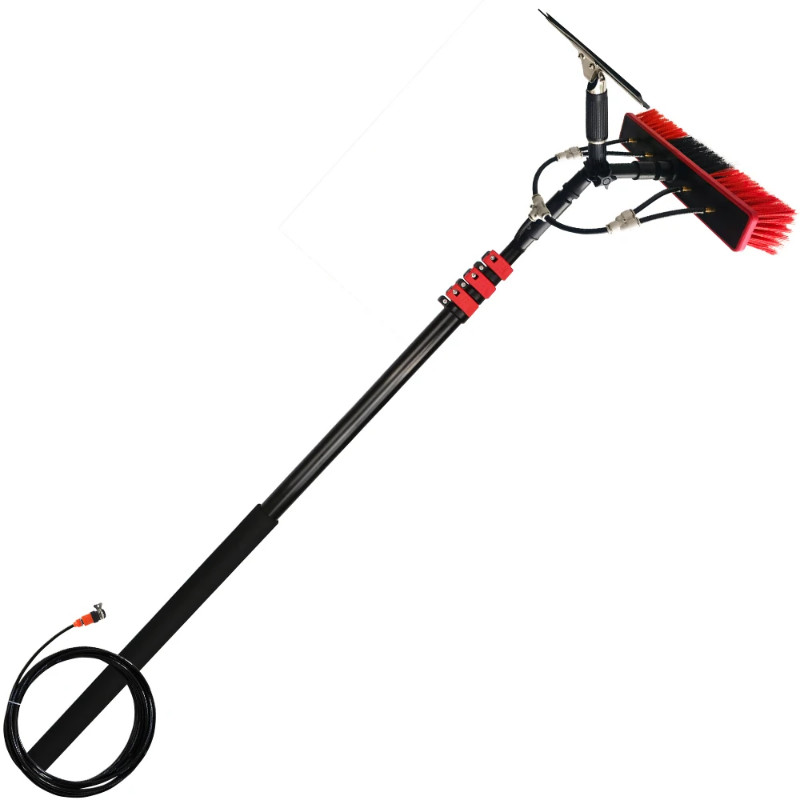 ZhenDa 12-36ft Water Fed Pole Solar Panel Cleaning Kit Equipment and ...