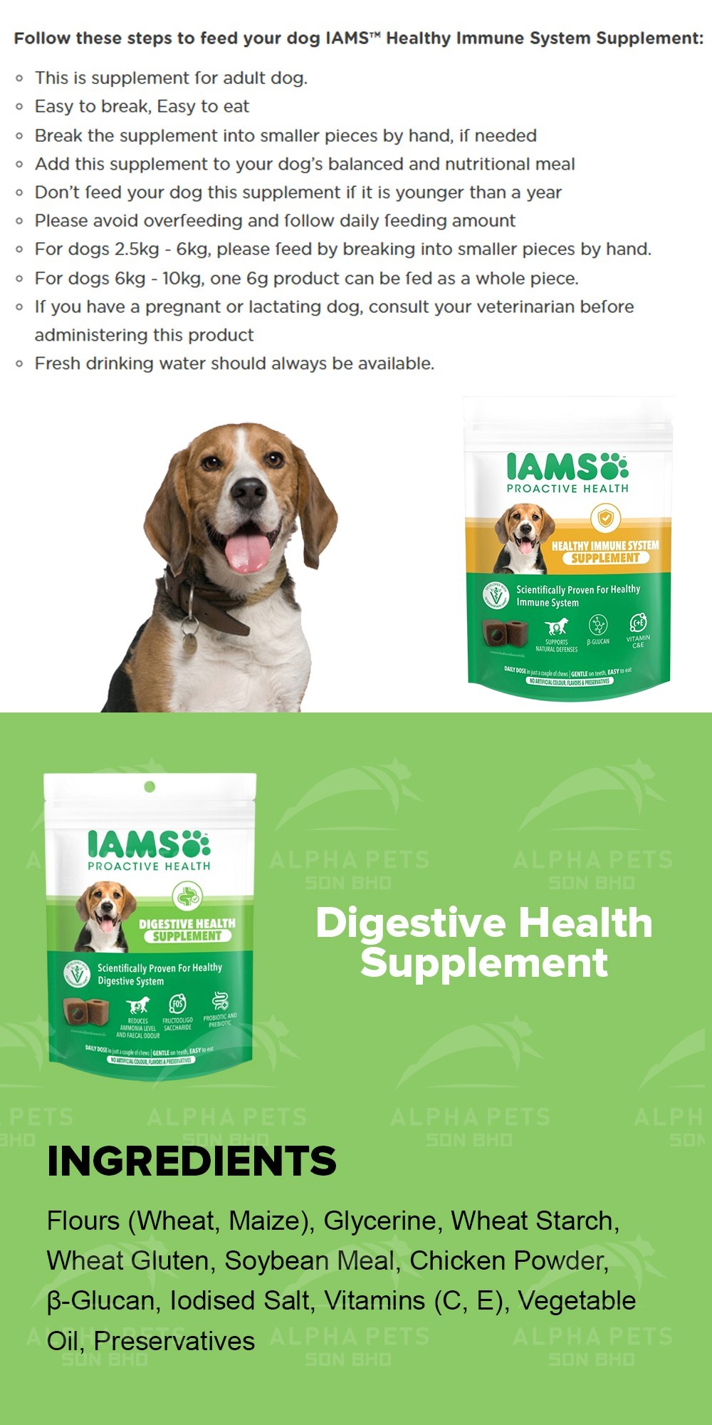 POODEE IAMS 168G Proactive Health Digestive Health Joint Support ...