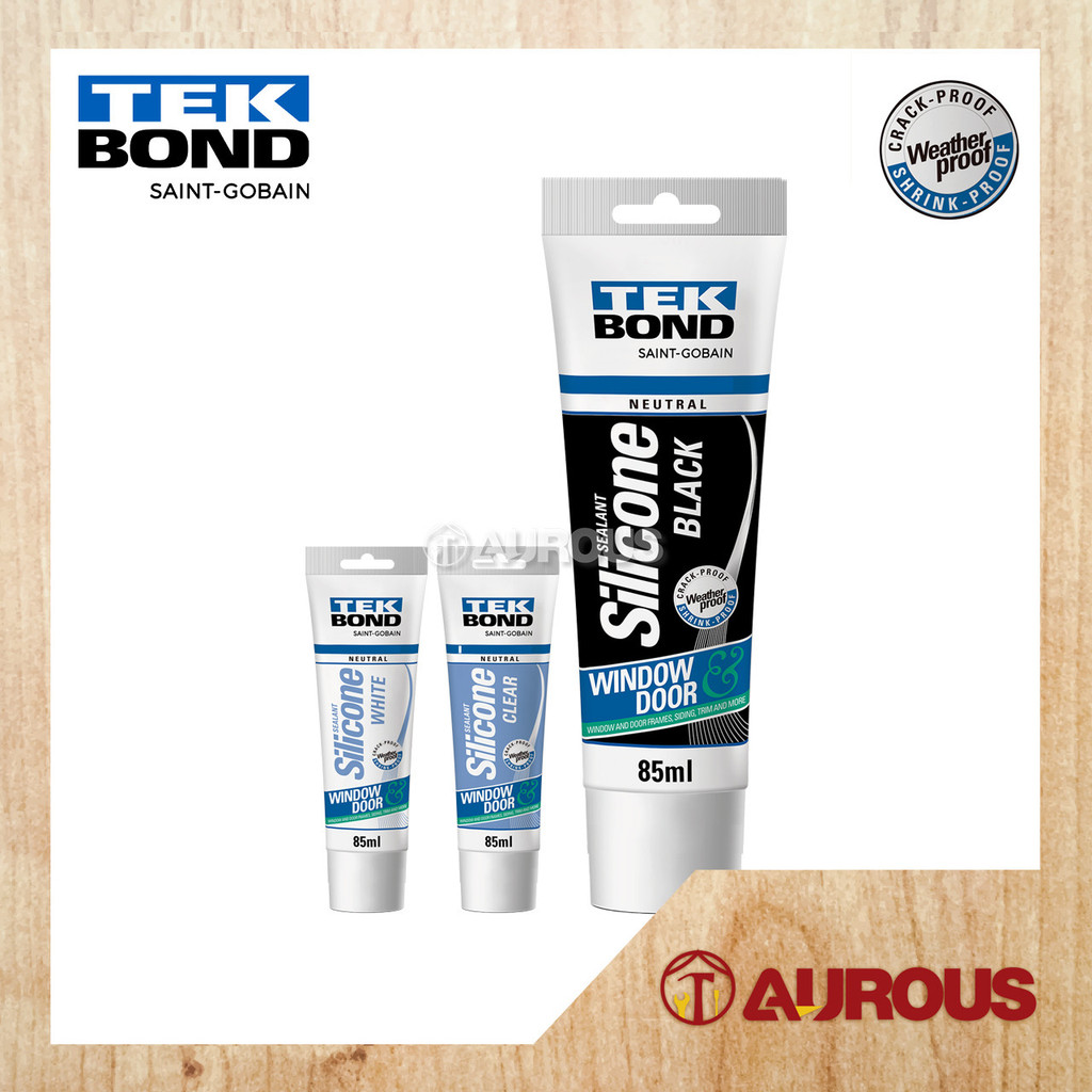 TEKBOND NEUTRAL WINDOW & DOOR HI WEATHERPROOF SILICONE SEALANT 85ML ...