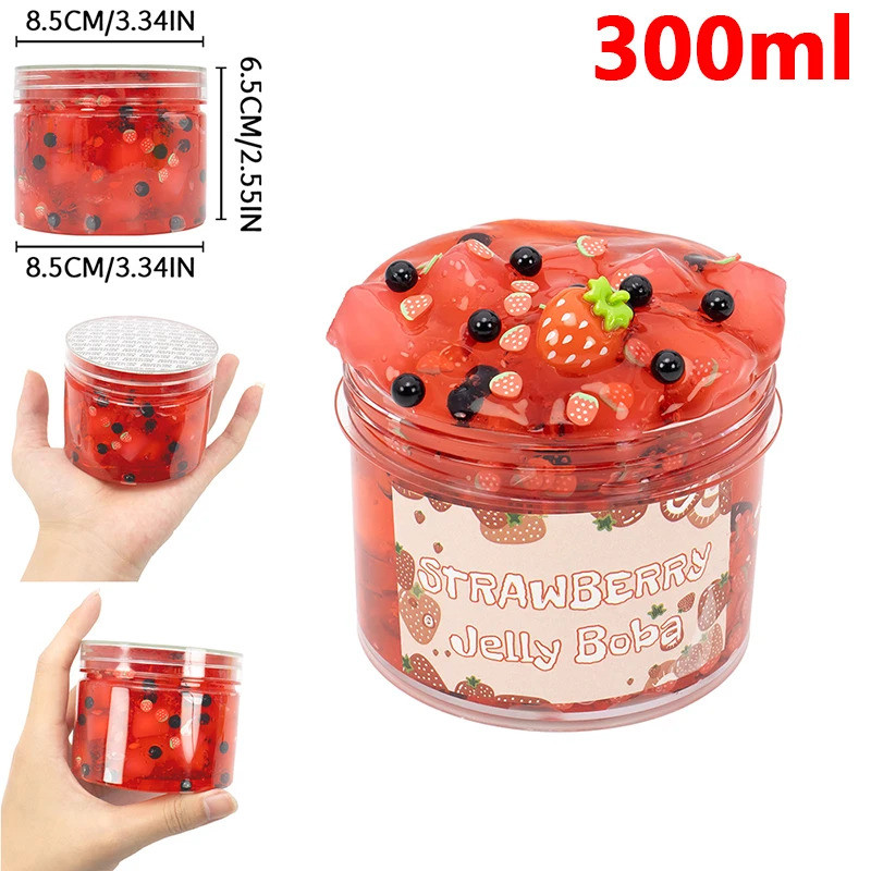 Premade Jelly Cube Slime Set 70ml 300ml Big Size Crunchy Crystal Slime ...