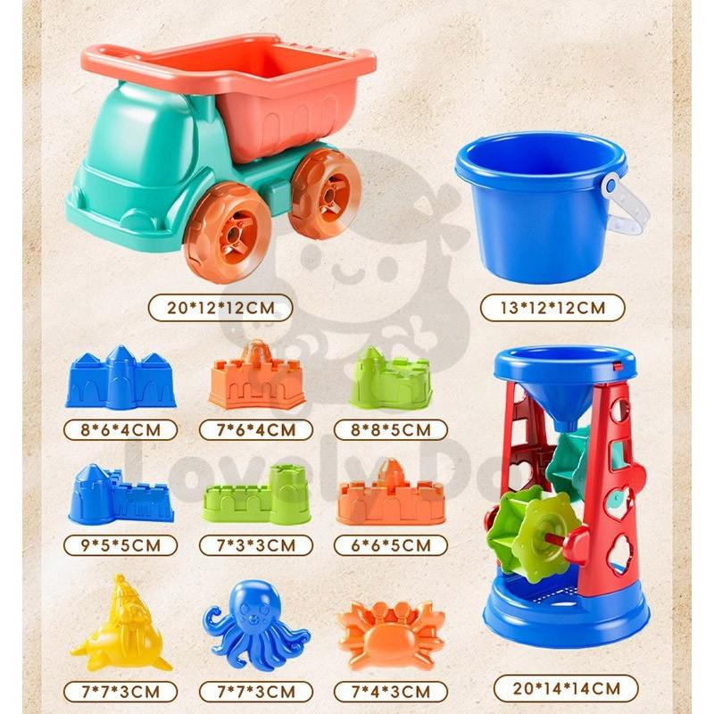 Kids Beach Sand Toys Outdoor SandCastle Building Digging Shovel Bucket ...