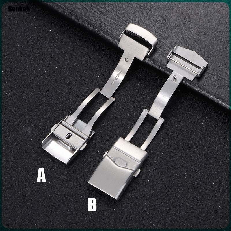 18mm 20mm 22mm Solid 316L Stainless Steel Watch Band Clasp Metal Watch ...