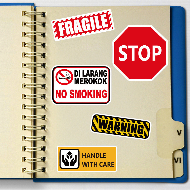 Premium Dilarang Prohibition Sticker Waterproof Self Adhesive Warning ...