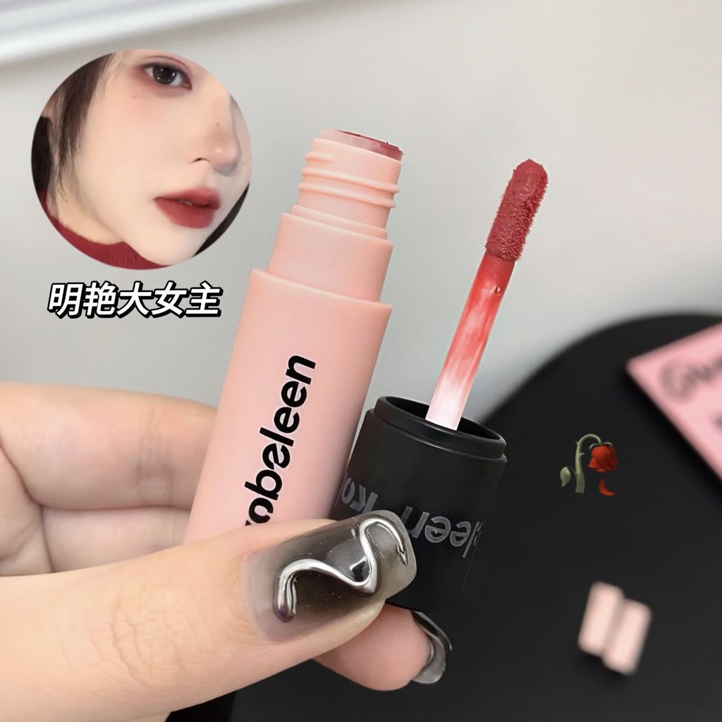 Kobeleen Pink Lip Tint Velvet Matte Korean Girl Group Color Nude Lip ...