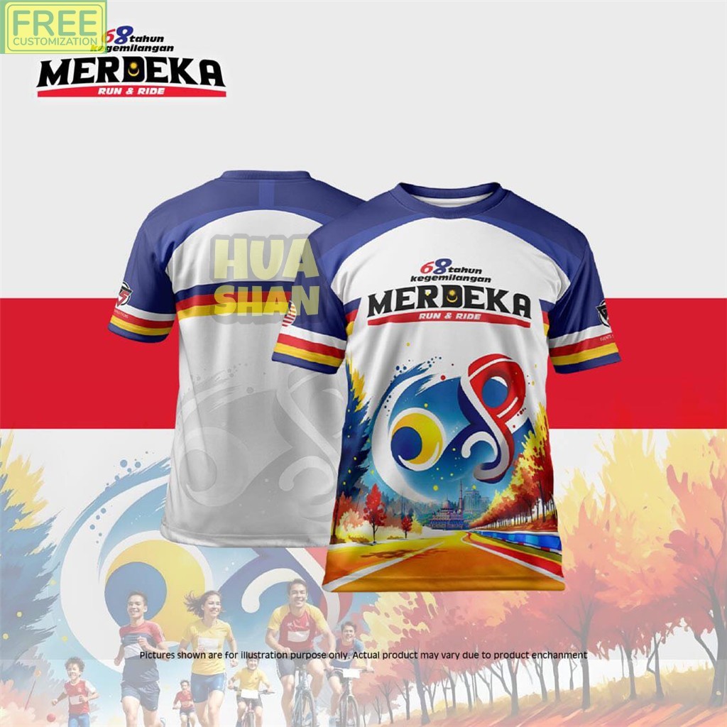 Malaysia 68th Merdeka 2025 Design Sublimation Jersey | Shopee Malaysia