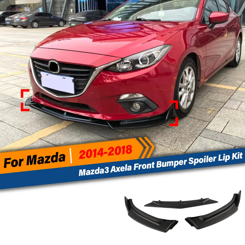 For Mazda 3 Axela 2014 2015 2016 2017 2018 Car Front Bumper Spoiler Lip ...