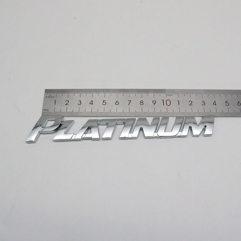 For PLATINUM Emblem 3D Letter Car Sticker Rear Trunk ABS Plastic Chrome ...