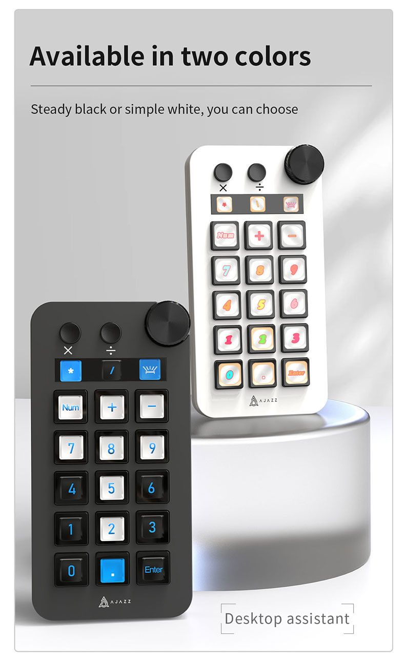 Ajazz N1 Multimedia Controls Multi-Function Desktop Assistant for ...