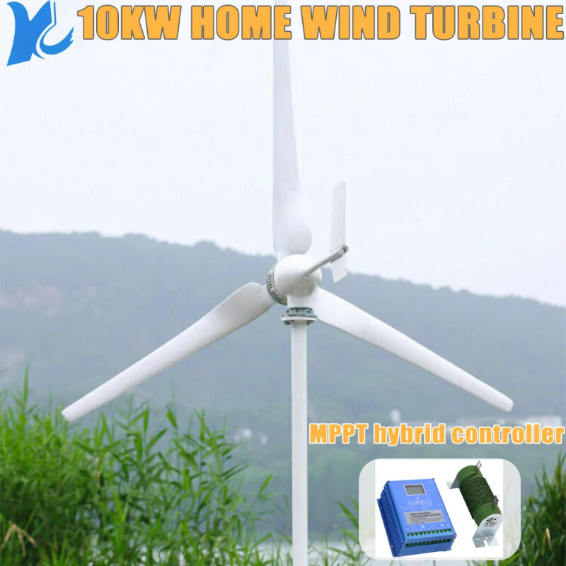 Home Farm 10KW Horizontal axis Wind Power Turbine 3000w 5000w 10kw 12V ...