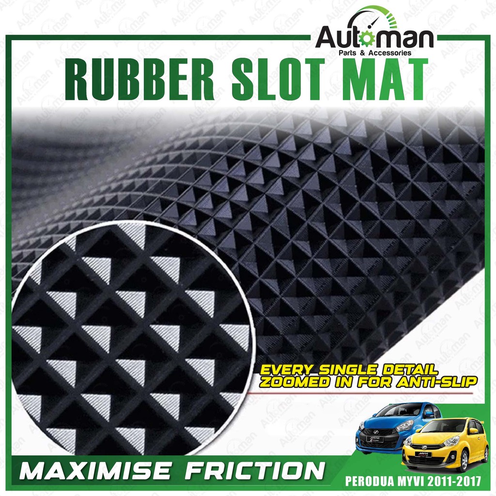 Perodua Myvi Lagi Best Icon 2011 - 2017 Interior Rubber Slot Mat ...