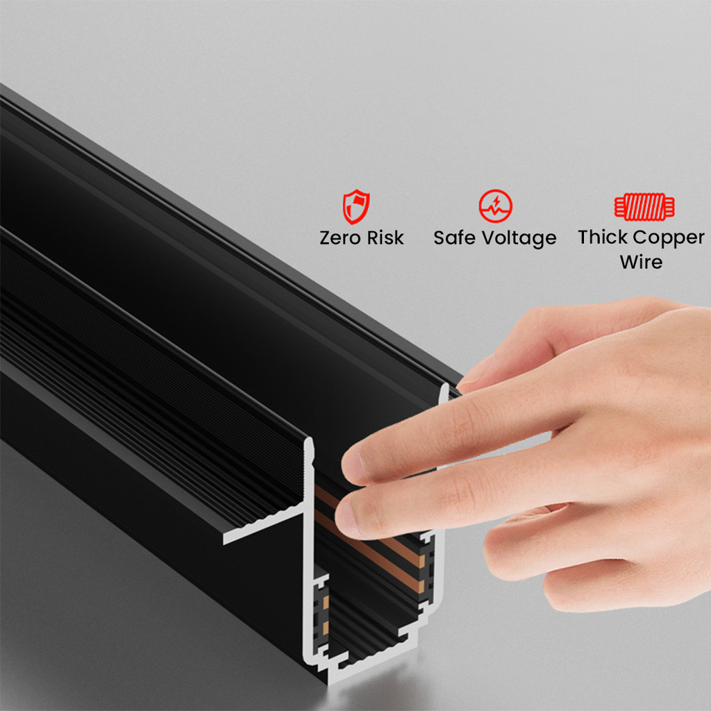 LED Magnetic Track Light Magnet Pendant Lamp Grille Folding Flood Spot ...