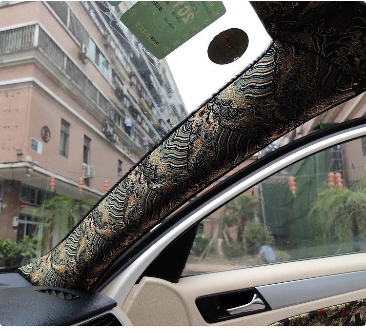 Car AB pillar decals national trend brocade satin embroidery self ...