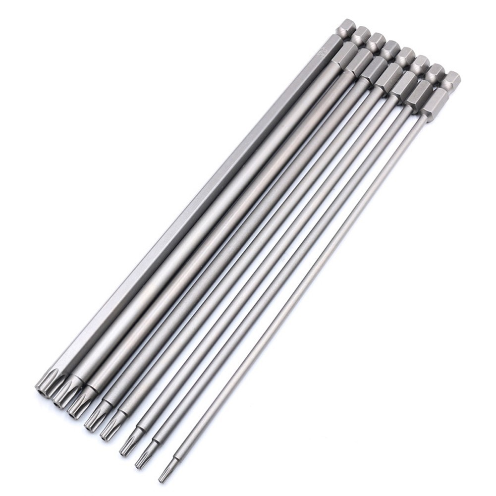 [HME] 7.78In Hollow Torx Screwdriver Bit Hex Shank T8-T40 Tool For ...