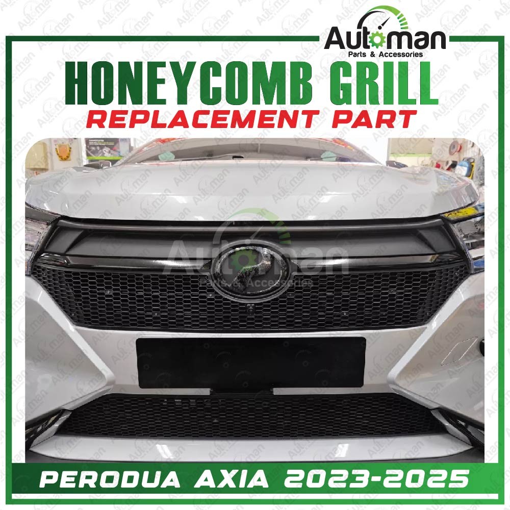 Front Bumper Honeycomb Grille Mesh Perodua Myvi Bezza Axia 2021 - 2025 ...