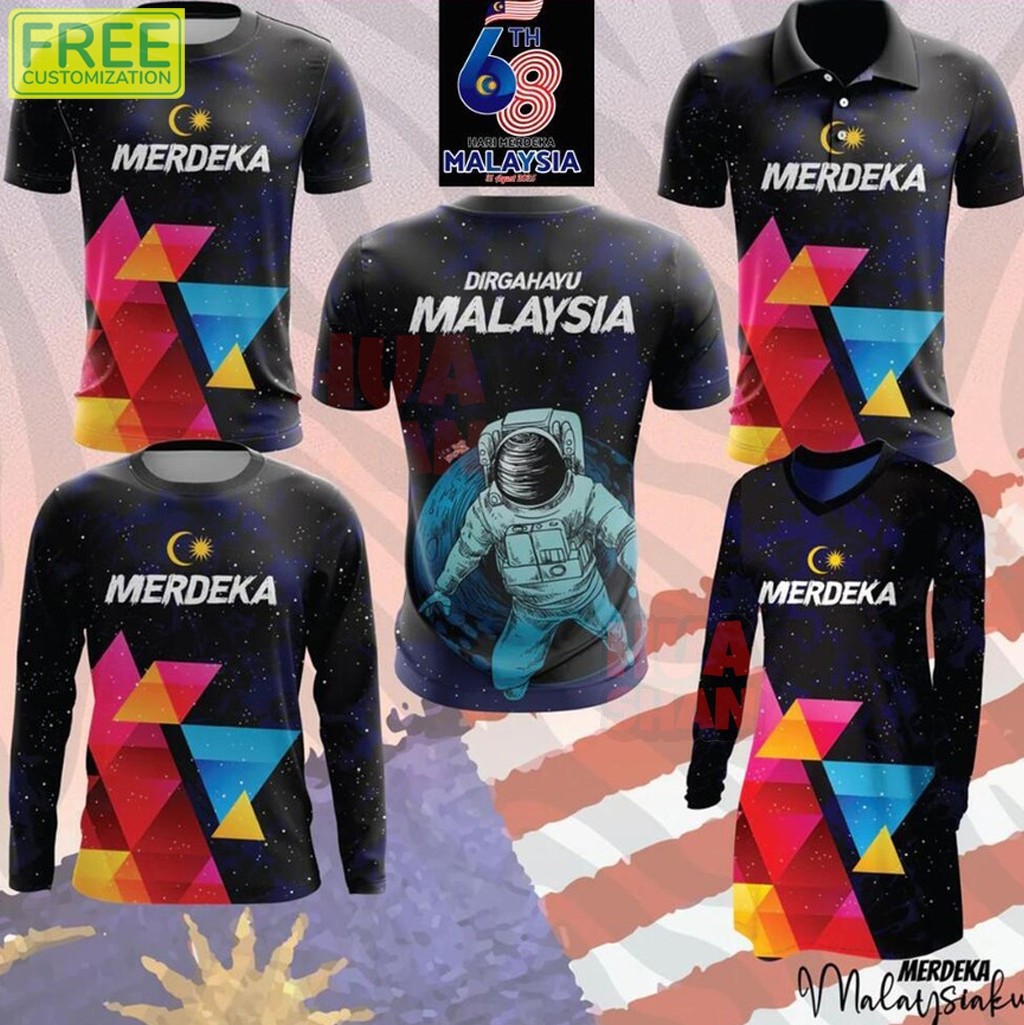 2025 - 2026 new Merdeka Malaysia 68 Theme - designed 3D Polo T - shirts ...