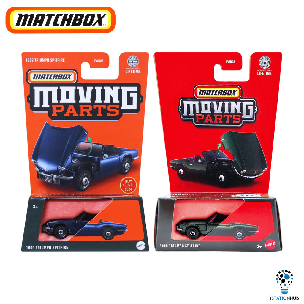 Matchbox Moving Parts 1969 Triumph Spitfire Car Collector Kids Toys ...