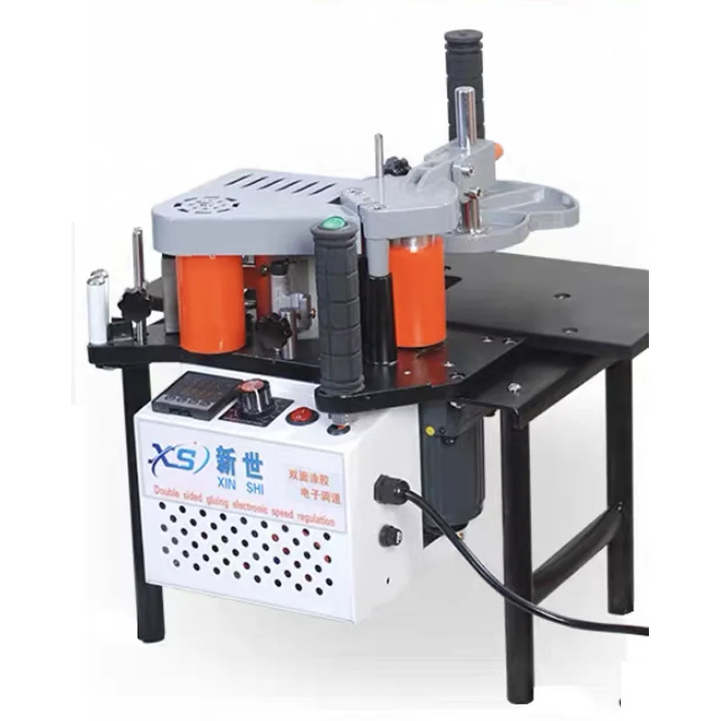 900W Small Manual Edge Banding Machine Double Side Gluing Portable Edge ...