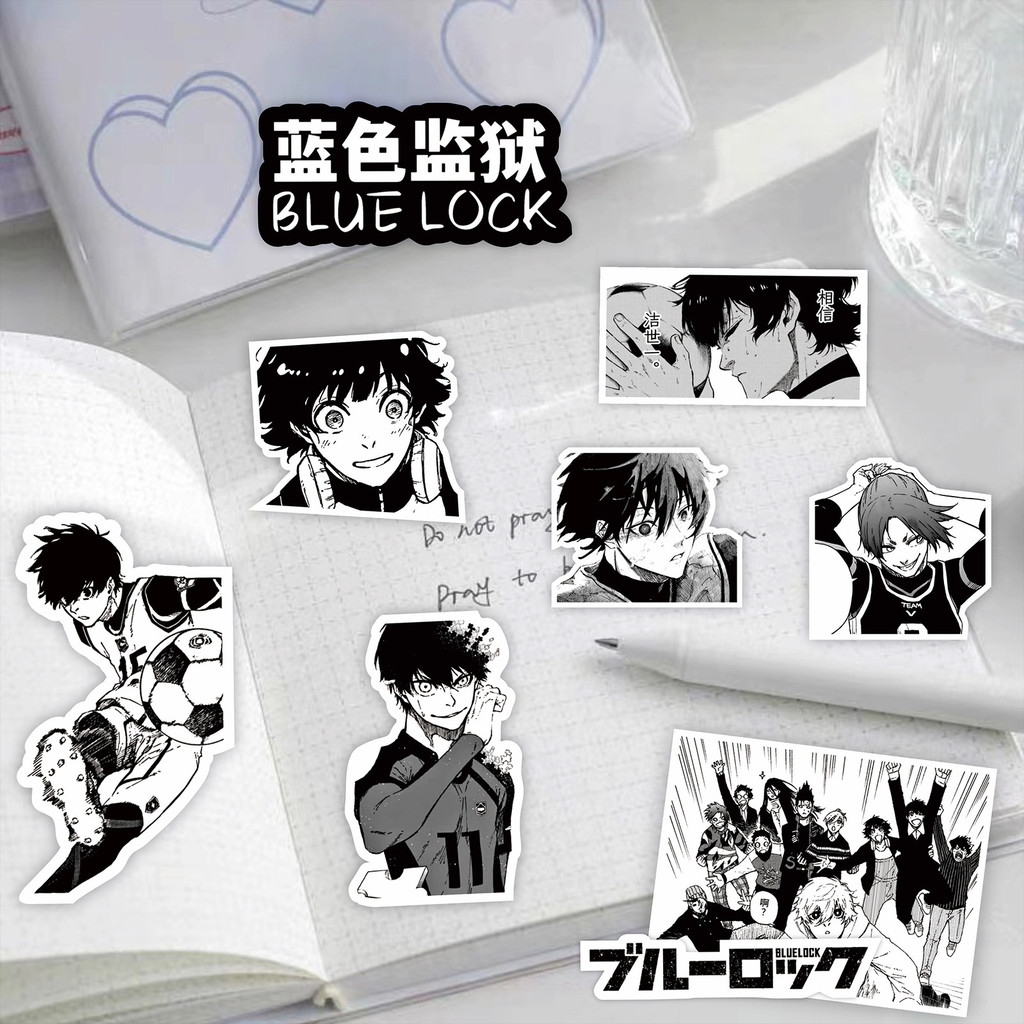70Pcs Blue Lock Sticker Pack - Yoichi, Bachira & Nagi Black White ...