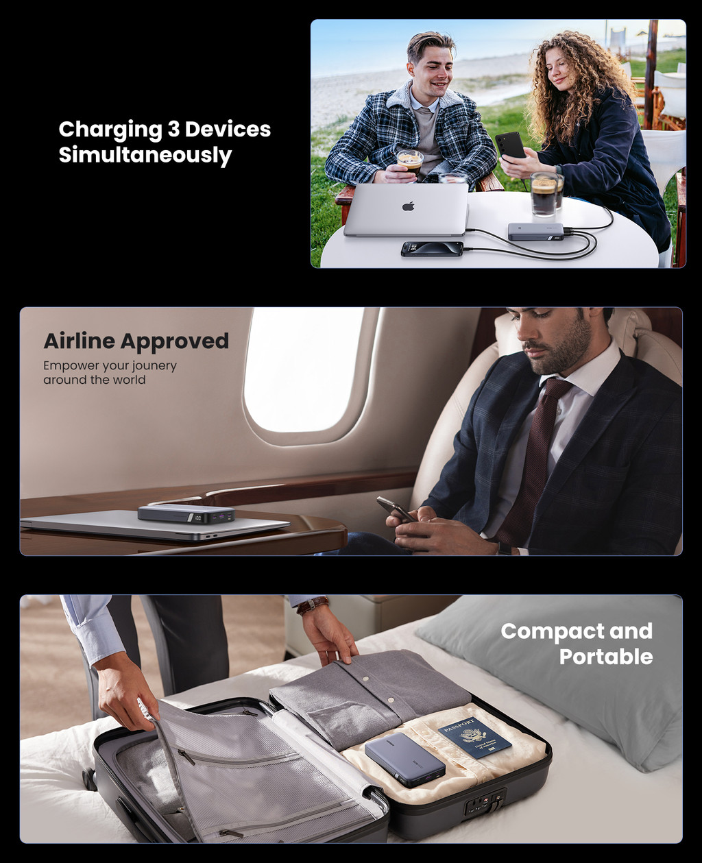 UGREEN 100W 20000mAh Nexode Powerbank 3 Port PD Fast Charging SFC2.0 ...
