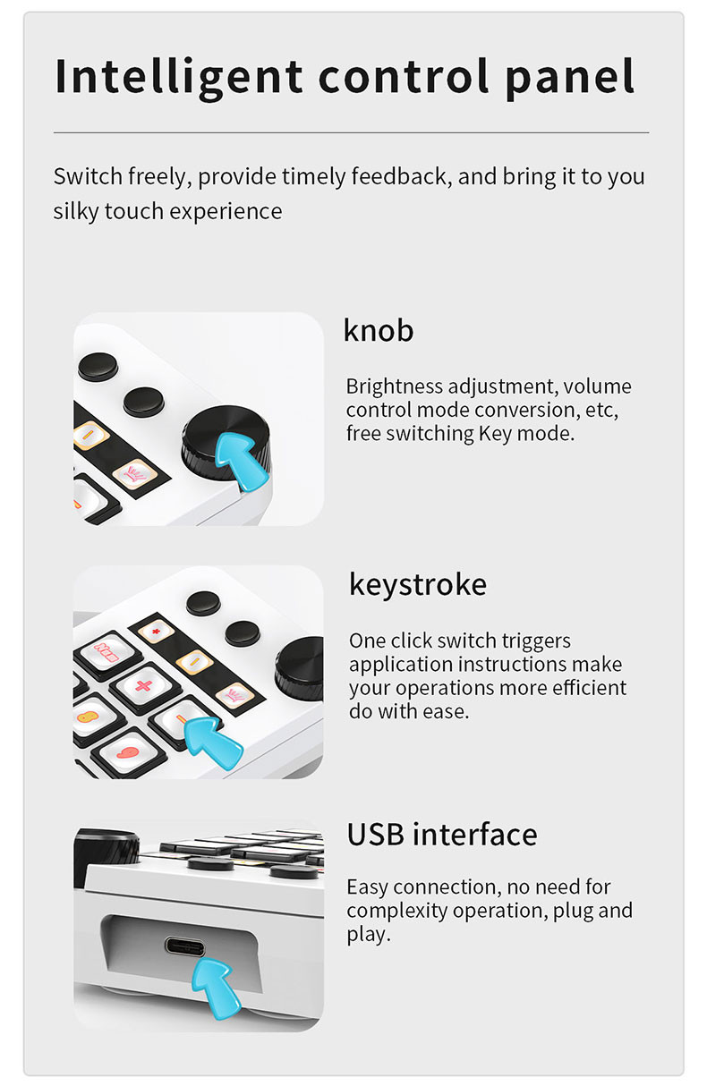 Ajazz N1 Multimedia Controls Multi-Function Desktop Assistant for ...