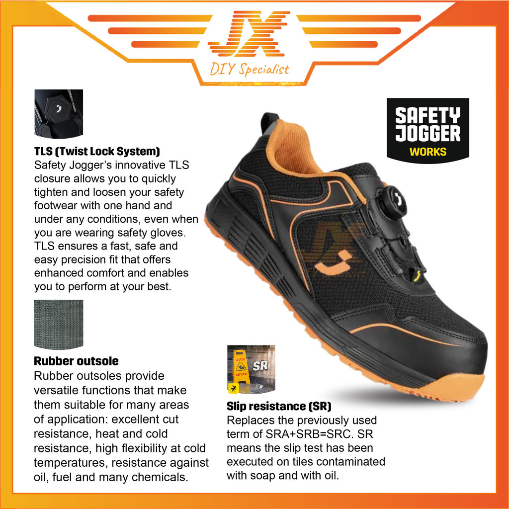 SAFETY JOGGER LOBI S1P Low TLS Twist Lock ESD Safety Shoes Composite ...