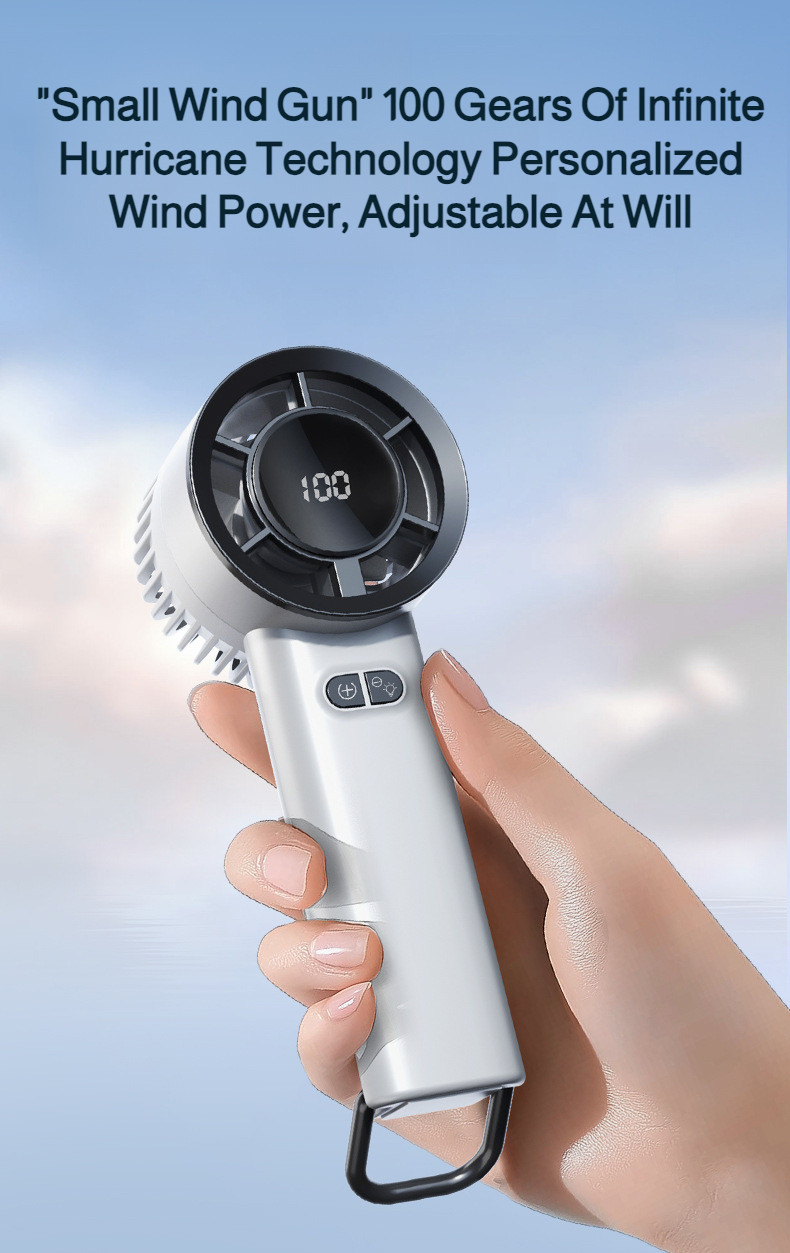 Student mini electric fan handheld rechargeable silent cooling mini ...