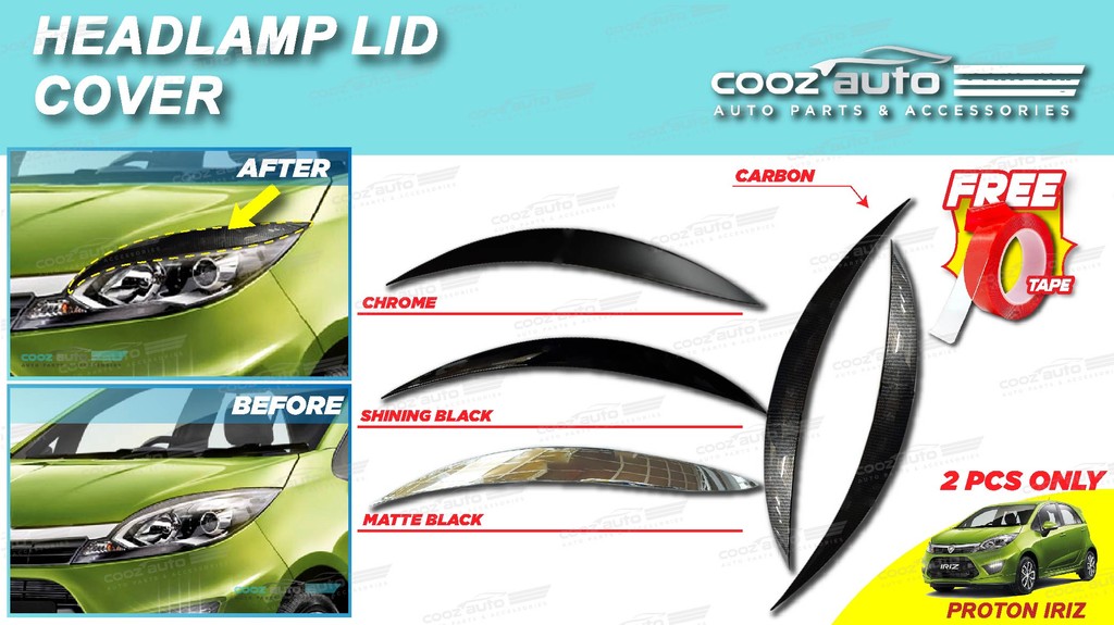 Proton Iriz 2014 - 2018 Headlamp Lid Cover Eyebrow Eyelid Lip Eye brow ...