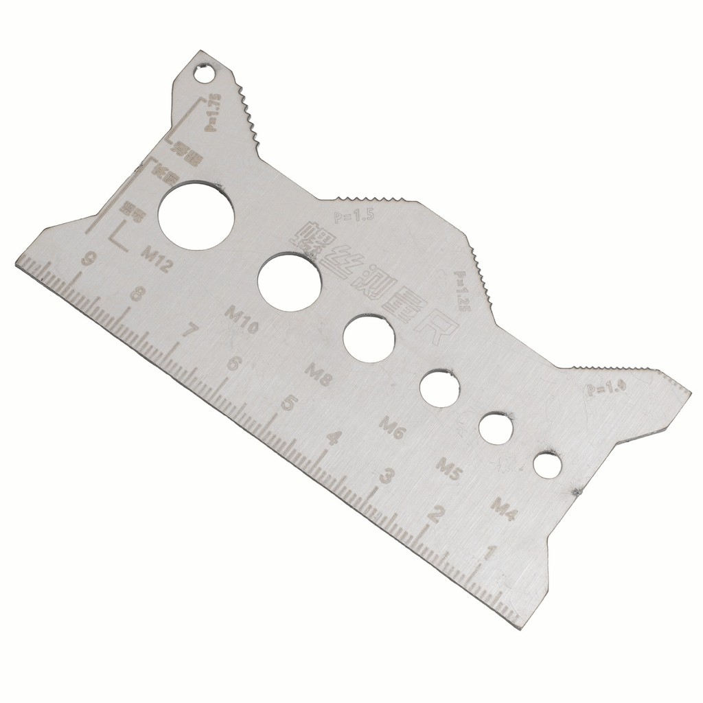 Screw Thread Gauge Screw Measuring Ruler Tool Length Diameter Pitch ...