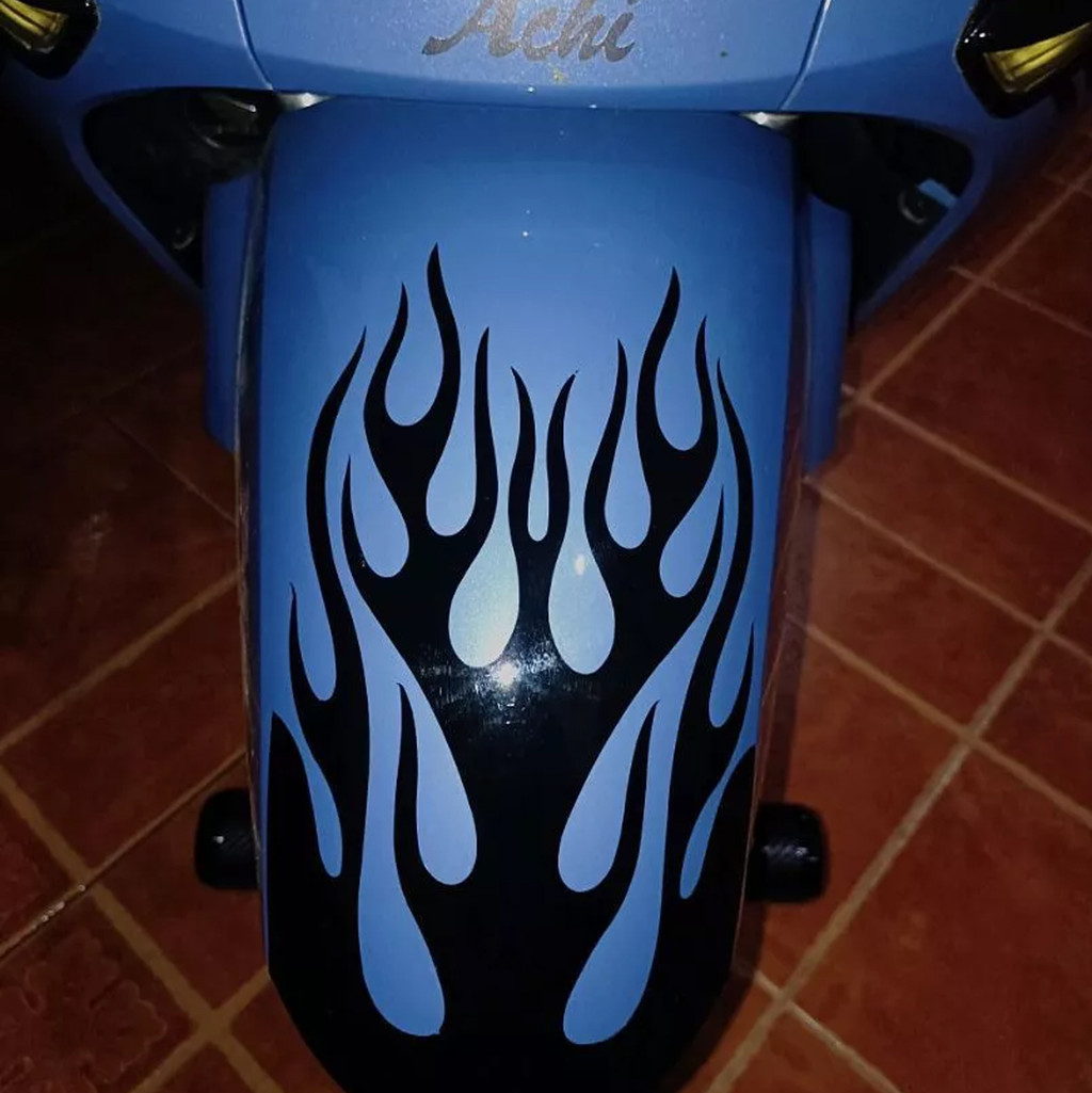 Click Fire Flames Sticker for Motor Stickers Waterproof Motorcycle ...