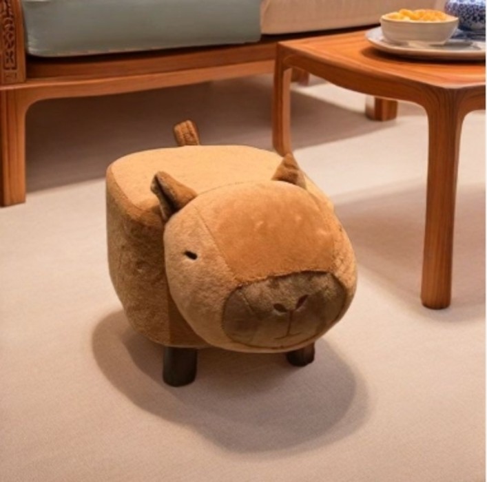 【Ready Stock】Creative Plush Stool Capybara Children Shoe Stool ...