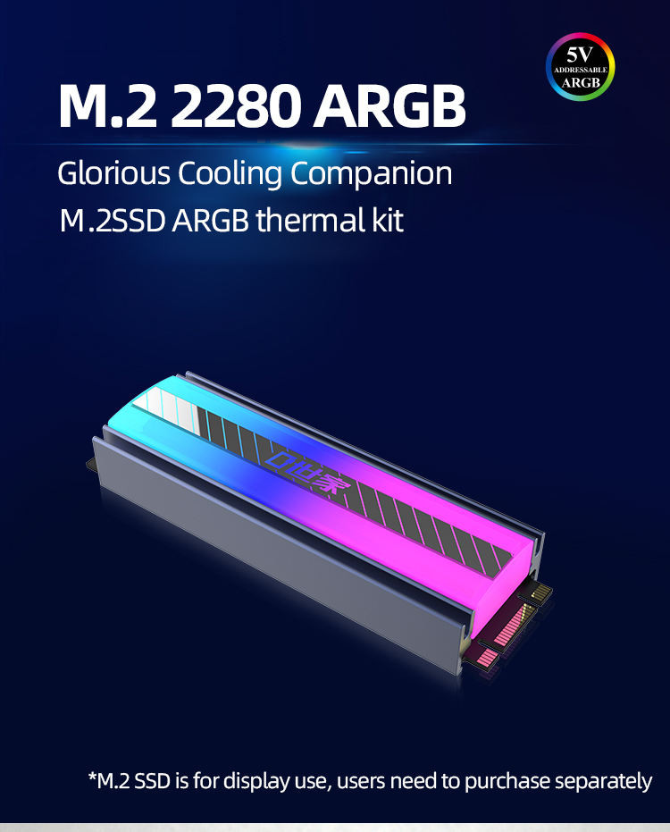 TEUCER M.2 SSD NVME Heatsink 2280 Solid State Disk Drive Radiator ...
