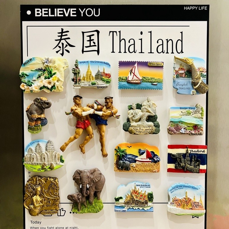 【Shipment within 24 hours‌】 Cenderamata Magnet Peti Sejuk Peta Thailand ...