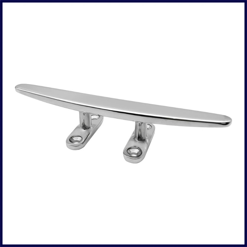 8/10/12 Inch Marine Heavy Duty Cleat Flat Top Open Base 316 Stainless ...
