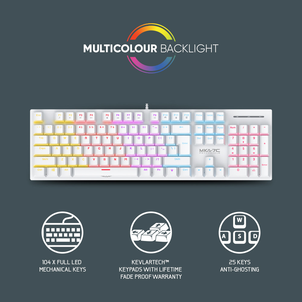Armaggeddon MKA-7C Hotswappable Anti Ghosting Wired Mechanical Keyboard ...