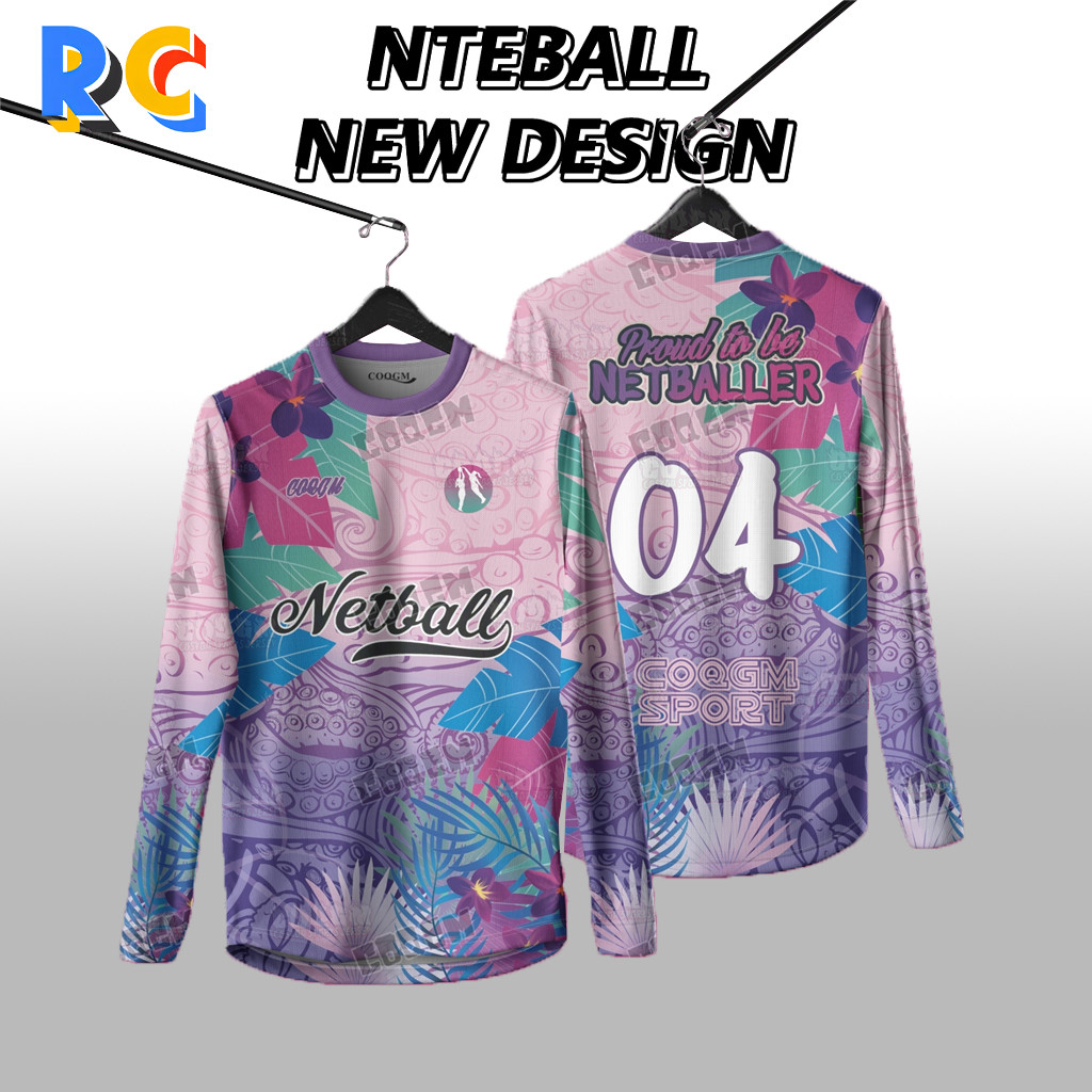 【Ready Stock】Unisex Fresh Design NETBALL Jersey Long sleeves and short ...