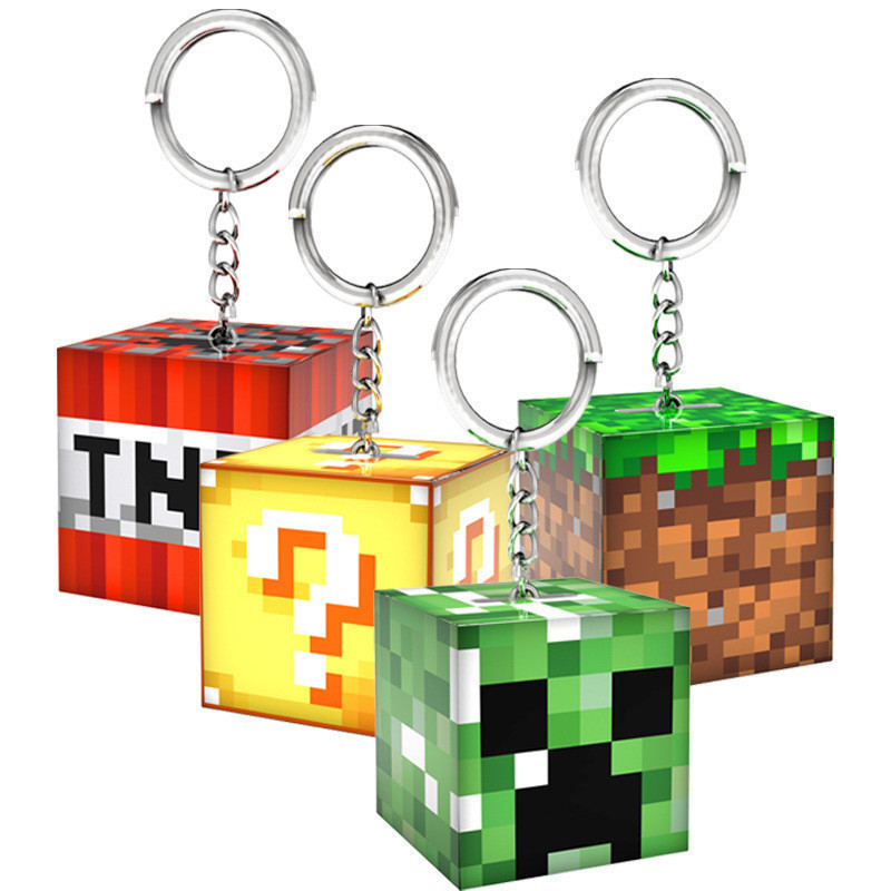 Minecraft Steve Notch Skeleton Keychain Creeper Axolotl Model Game ...