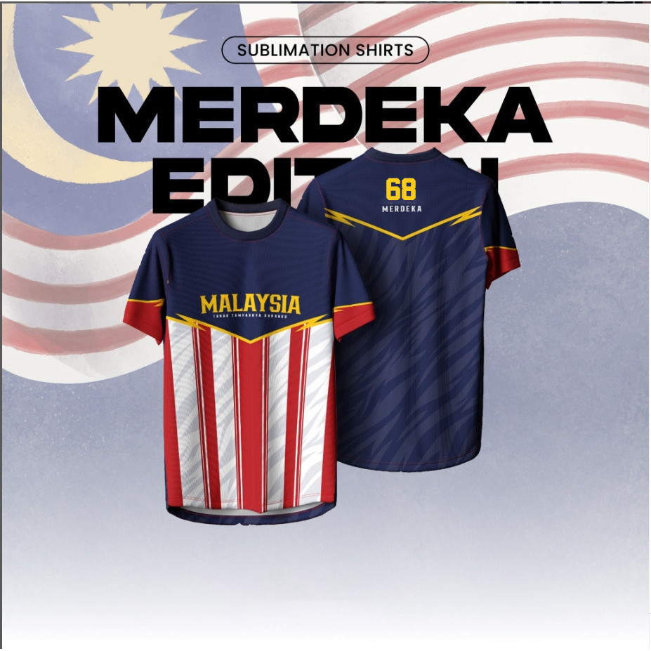 Baju Merdeka 68 Tahun baju jersey Ethnic T-shirt 2025 Merdeka 2024 ...