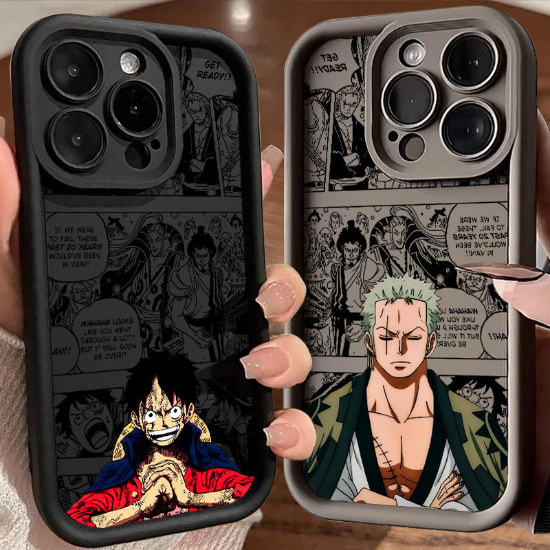 One Piece Cool Zoro Ace Shanks Anime Case for iPhone 16E 16 15 11 14 ...