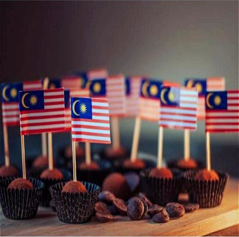 ⭐ Spot delivery ⭐Bendera Malaysia Flag Toothpick Merdeka Flag Cake ...