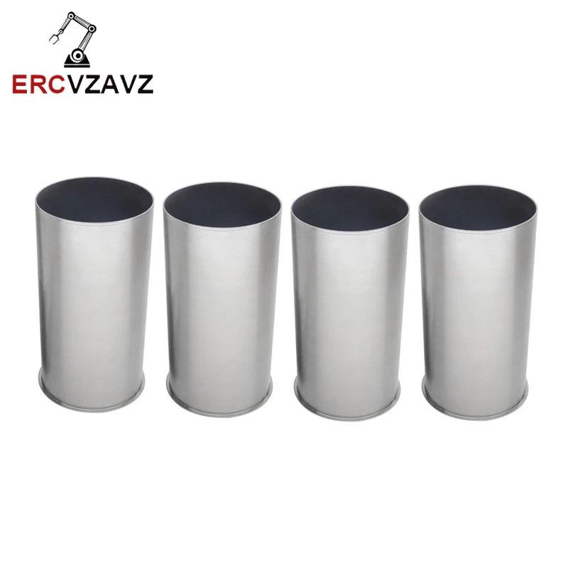 4 PCS Engine Cylinder Liner Kit (Set of 4 Cylinders) for Isuzu 4HF1 NPR ...