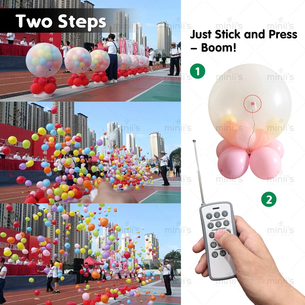 Miniis 8IN1 Balloon Exploder Firing System Blast Controller Wireless ...