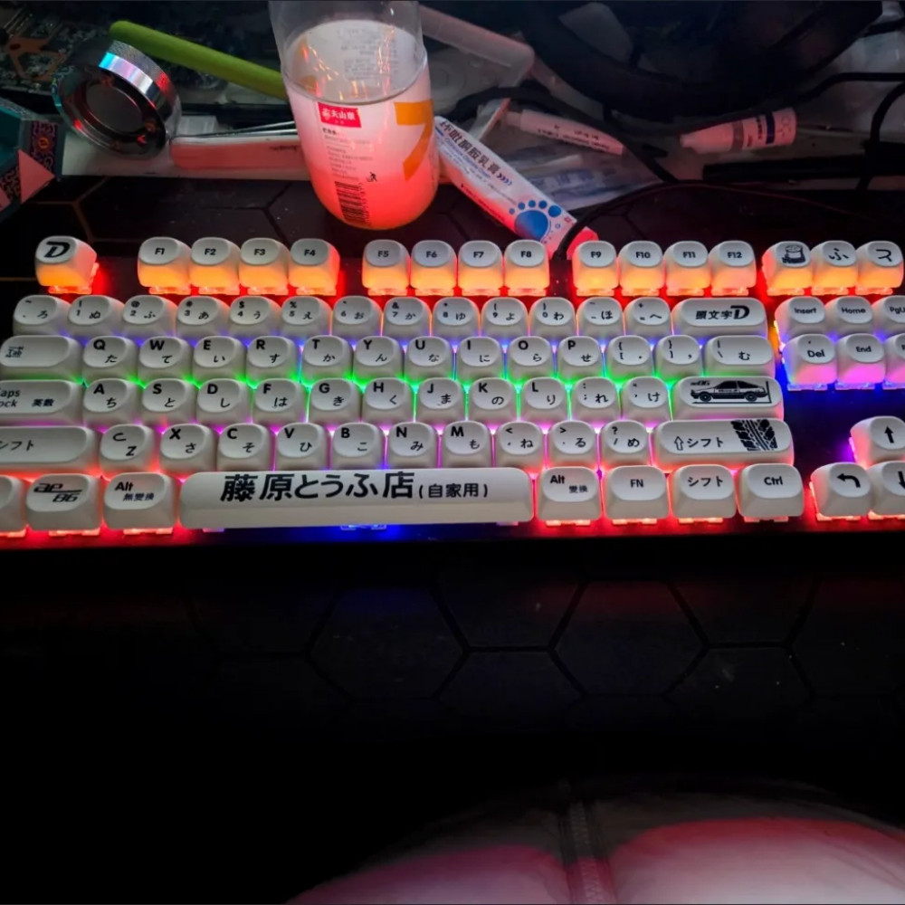 Initial D Keycap MOA Profile 118 Keys PBT Dye Sublimation Minimalist ...