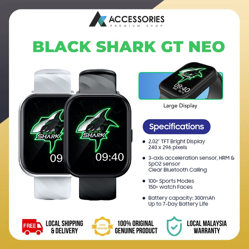 [ New ] Black Shark GT Neo | Blk Shark GT3 Neo Smart Watch (2.02"Bright Display | Bluetooth ...