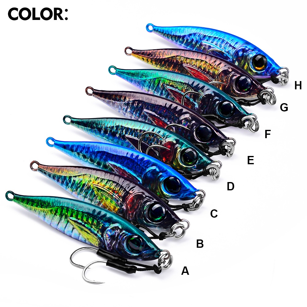 PROBEROS 1Pc luya jig jigging bait 60g-180g small iron plate metal ...