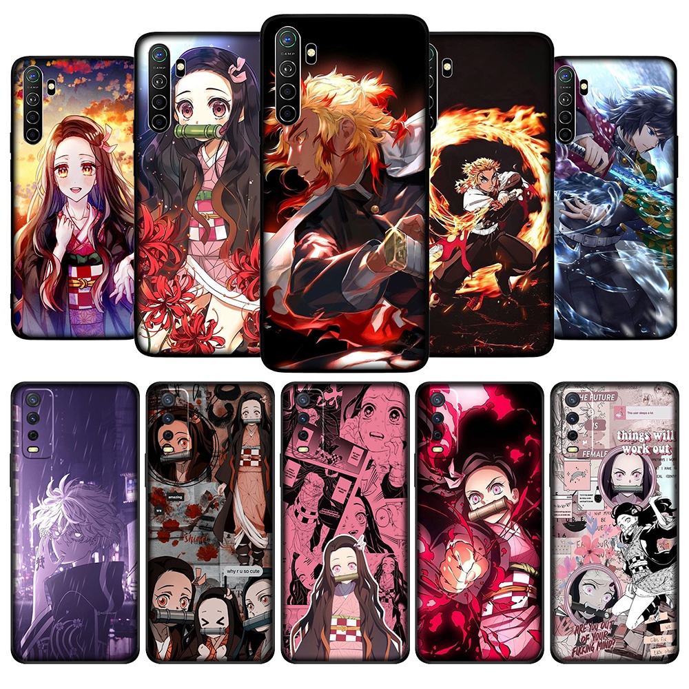 NR23 Demon Slayer nezuko Soft silicone Case for Vivo Y75 V21 S9 S10 U3 ...
