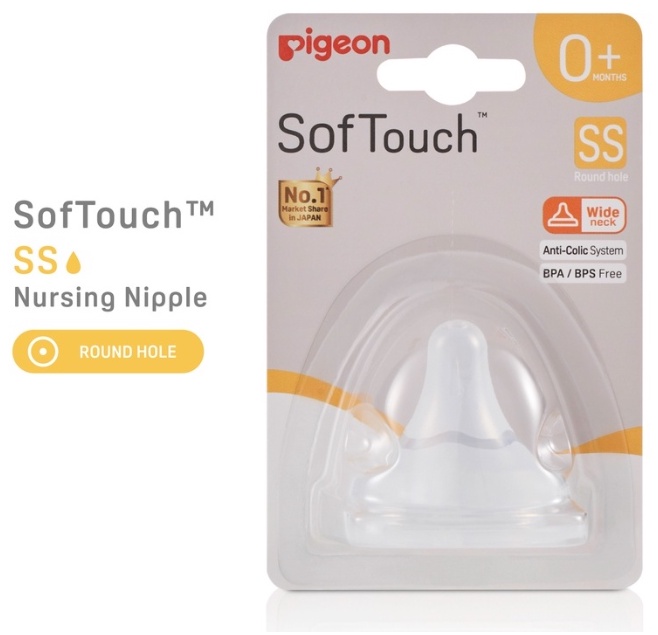 Original Pigeon Softouch Peristaltic Plus Latch-On Line Wide-Neck Nipple Teat Teats - SS/S/M/L ...